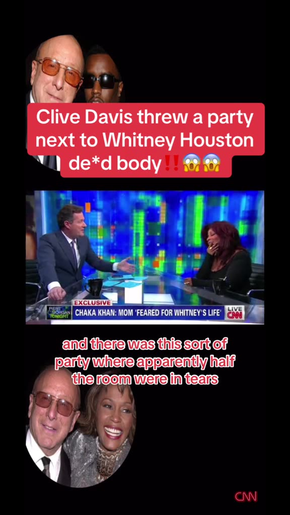 Clive Davis threw a party next to Whitney Houston's dead body?