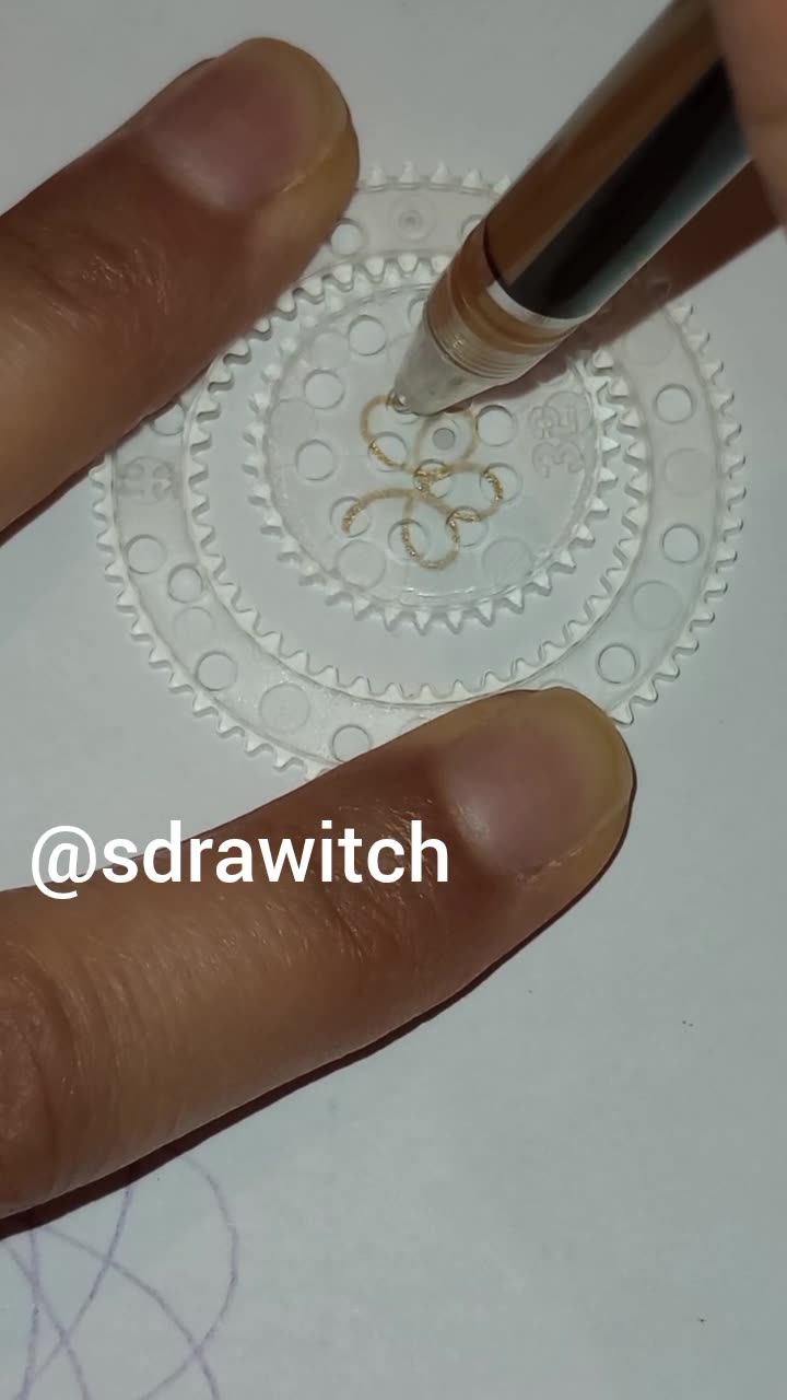 Mini Spirograph Flower ASMR 🔊 and colouring