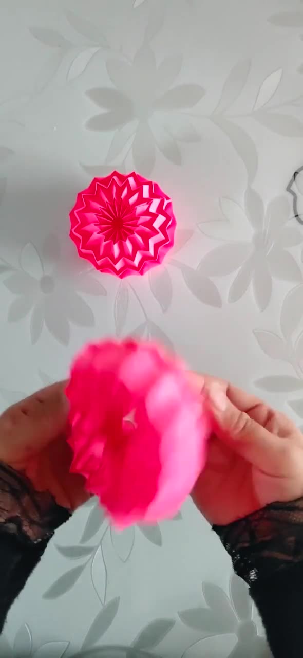 How to make paper Magic flowers design | paper craft design for project ...