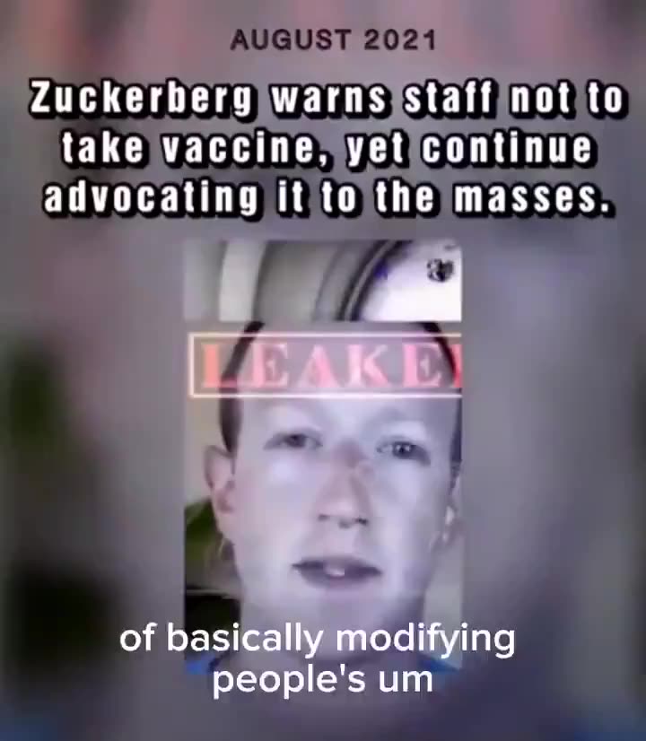 Zuck Instructs Employees Not To Take Clot Shots