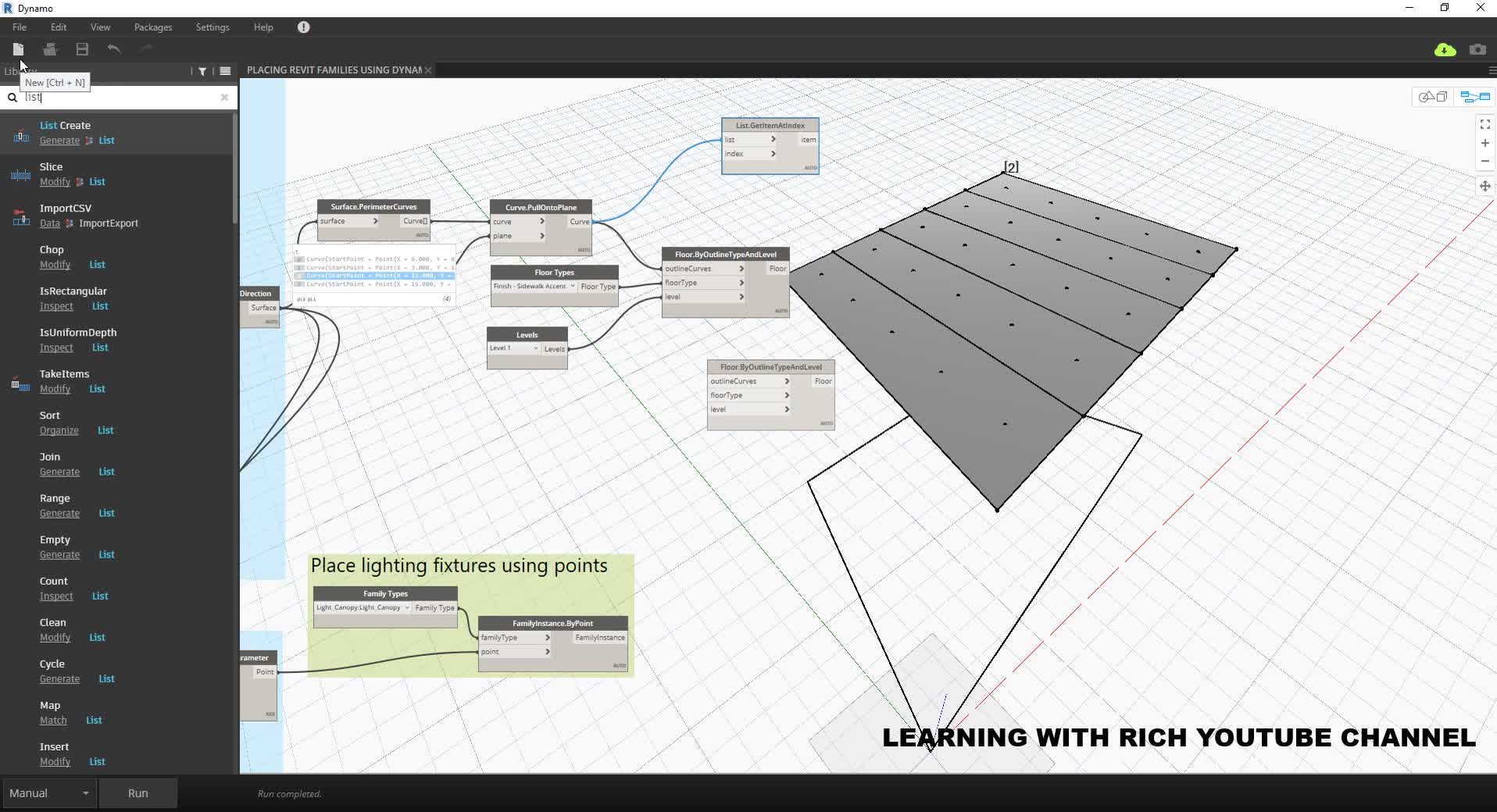 DYNAMO FOR REVIT_CREATING WALLS AND FLOORS USING DYNAMO