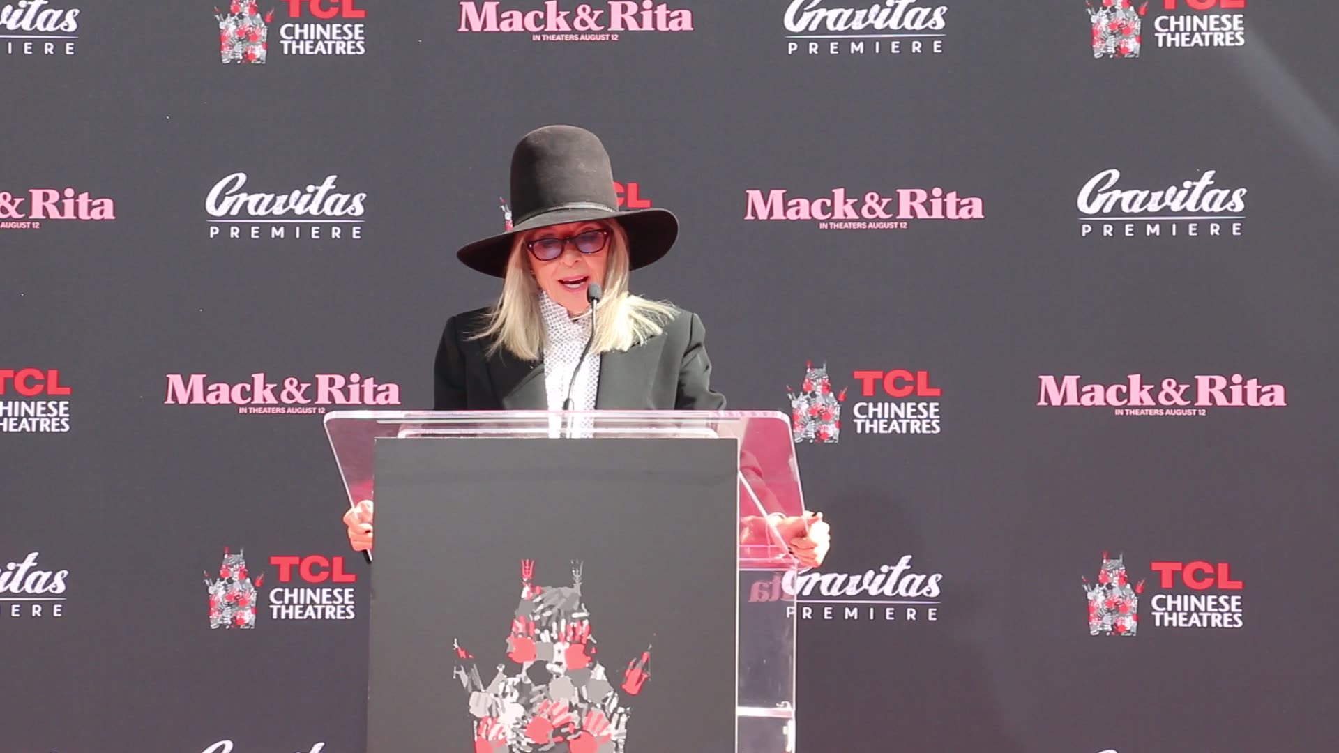 Diane Keaton Handprint And Footprint In Cement Ceremony - speech