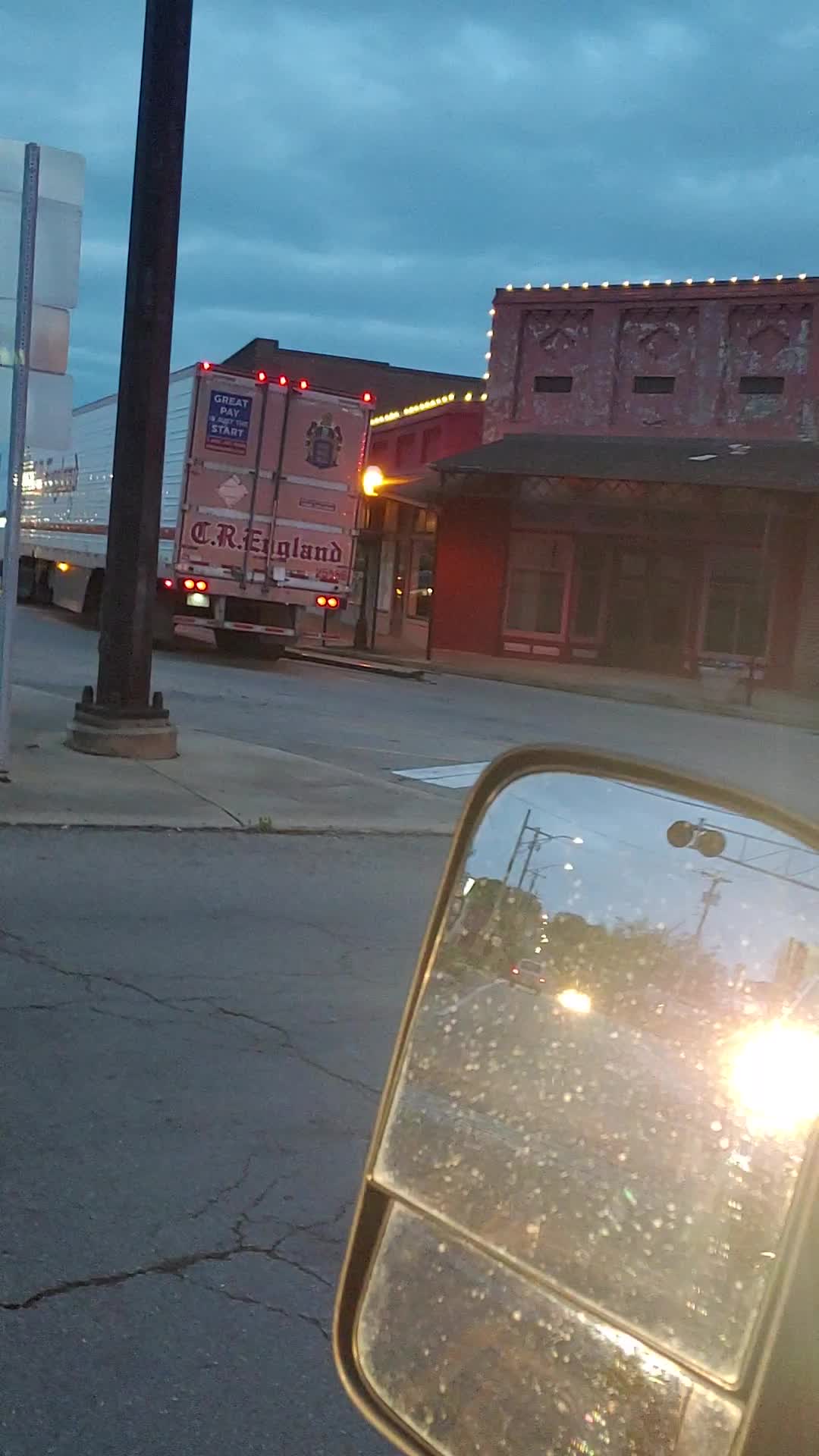 Semi Truck Knocks and Drags Pole Down Street