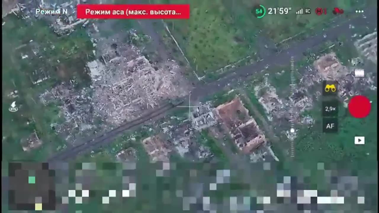 Russian Tank Hits Mine