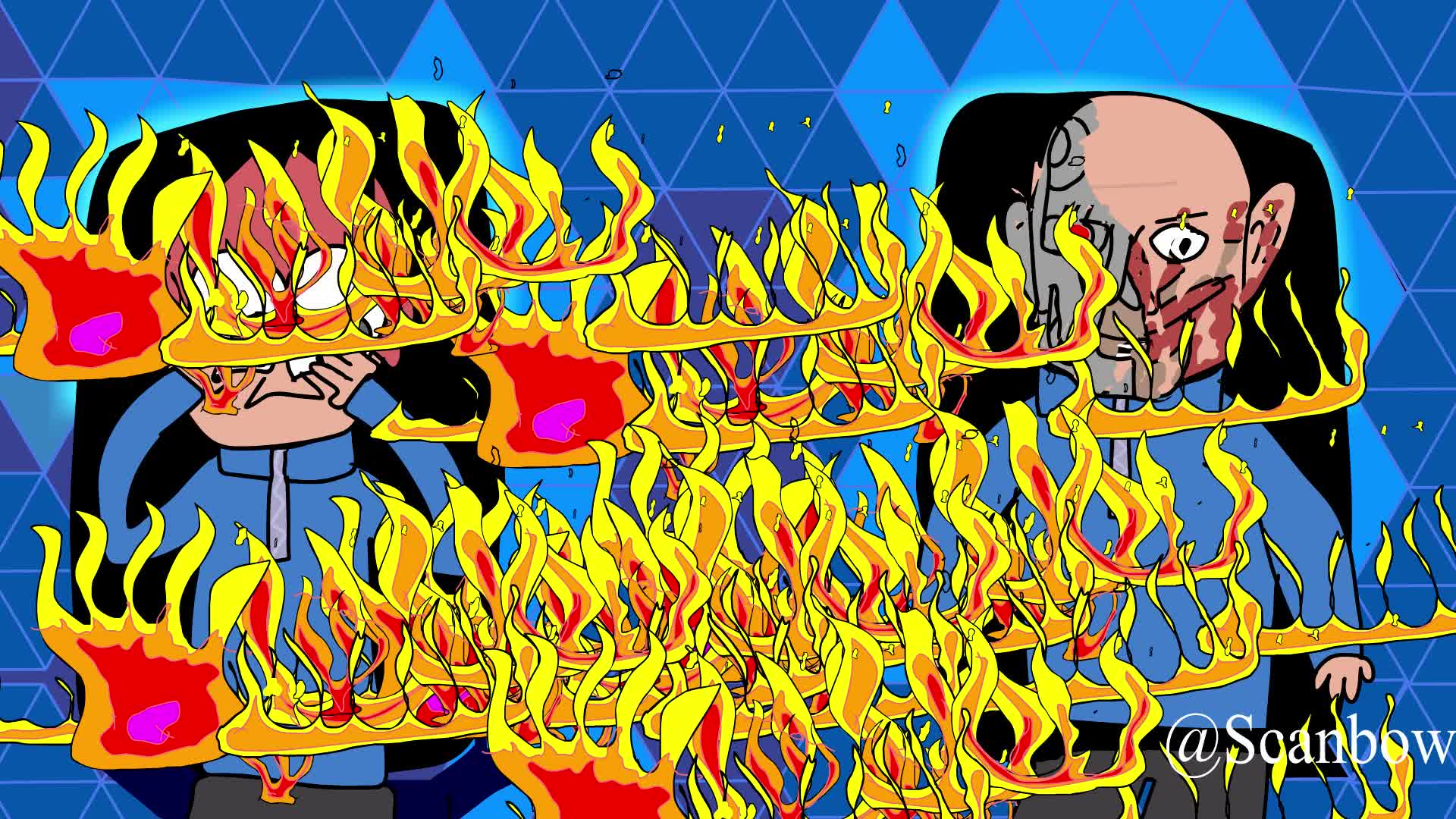 Jeff Bezos blue origin cartoon