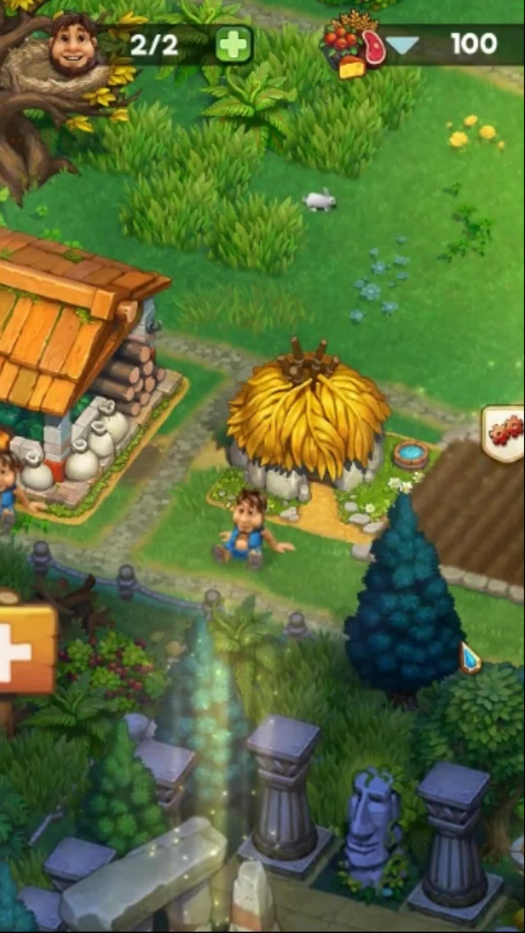 Building the first huts!