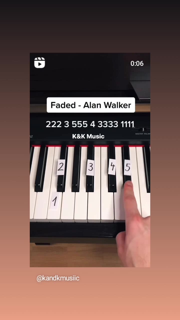 Faded by Alan walker (piano keys)