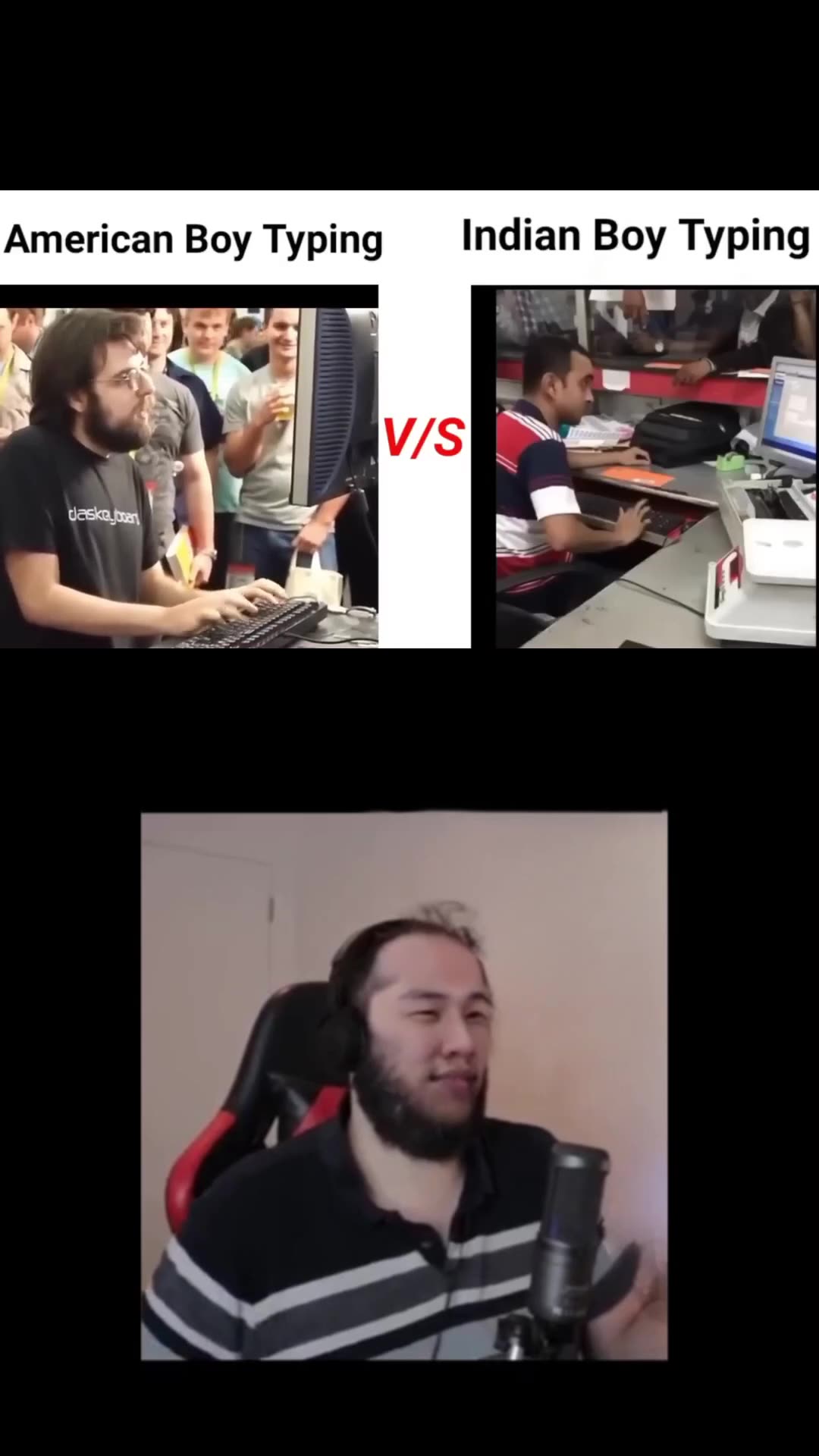 American Boy Typing Vs Indian Boy Typing Meme