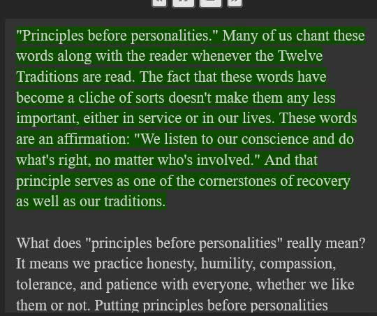 Just for Today - Principles Before Personalities - 10-25-21