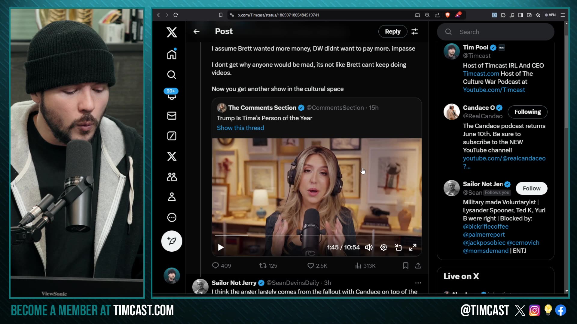 Daily Wire First Comment Section Without Brett Cooper Has Fans Divided