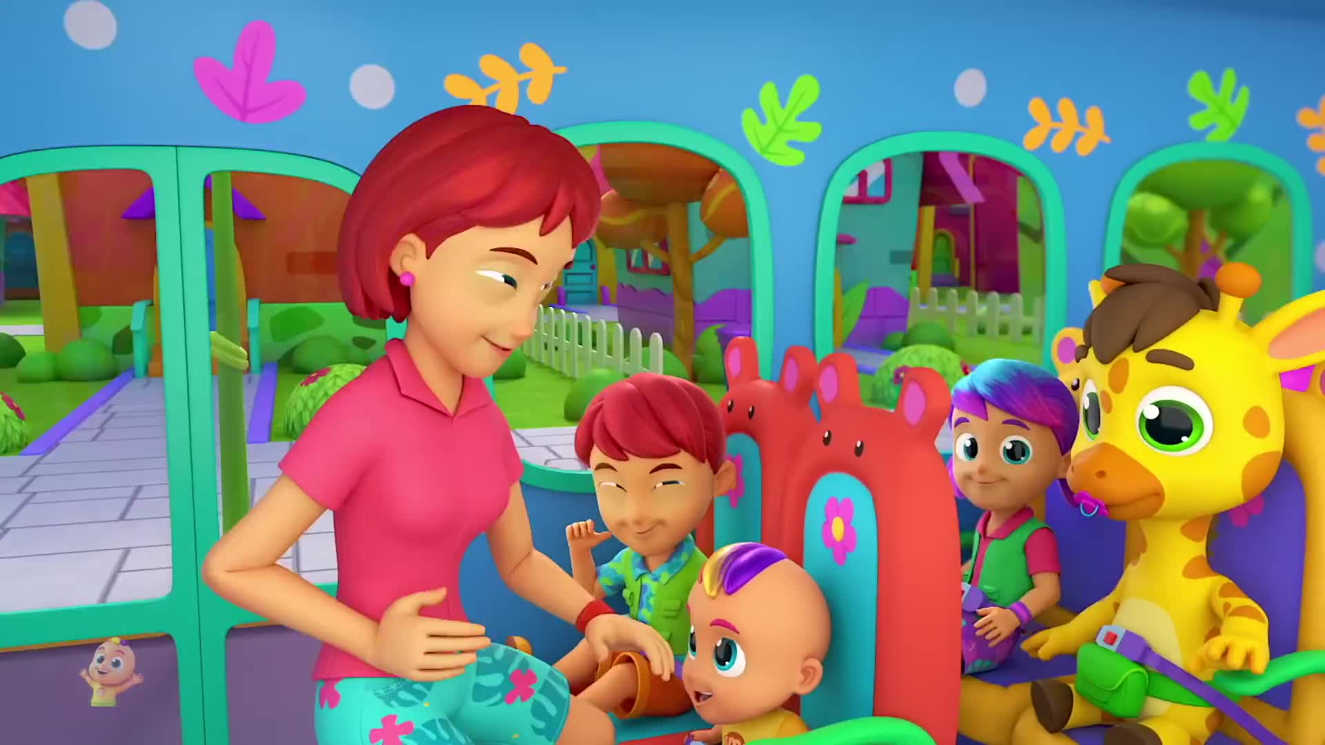 The Zoo Bus Song Wheels On The Bus Go Round & Round Nursery Rhymes ...