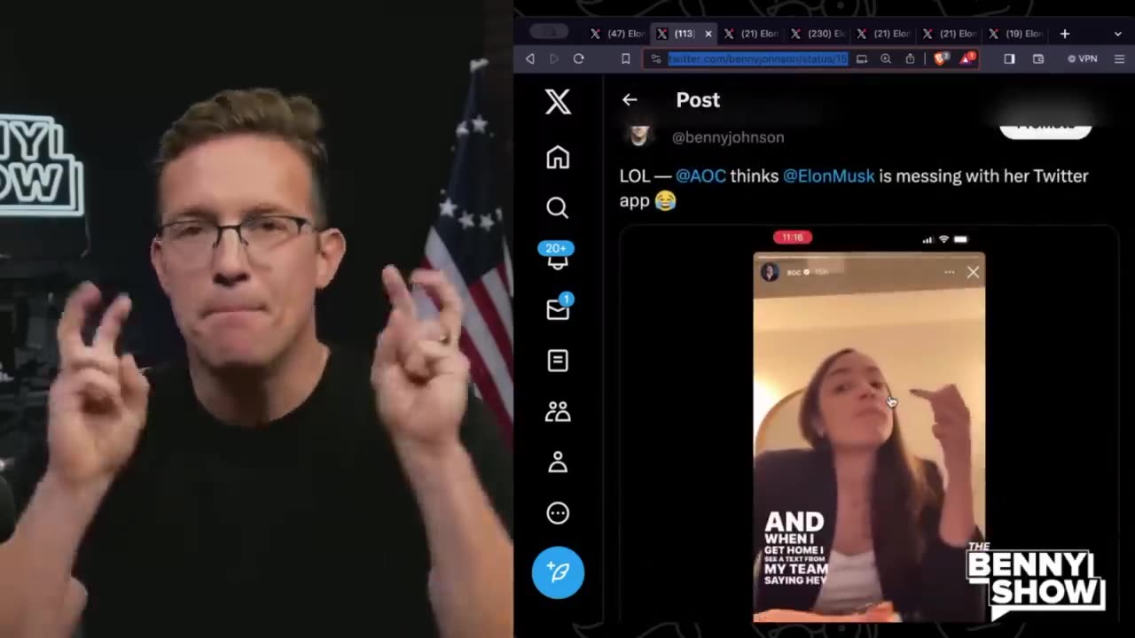 THE BENNY SHOW~ELON BREAKS SILENCE ON RELATIONSHIP WITH AOC