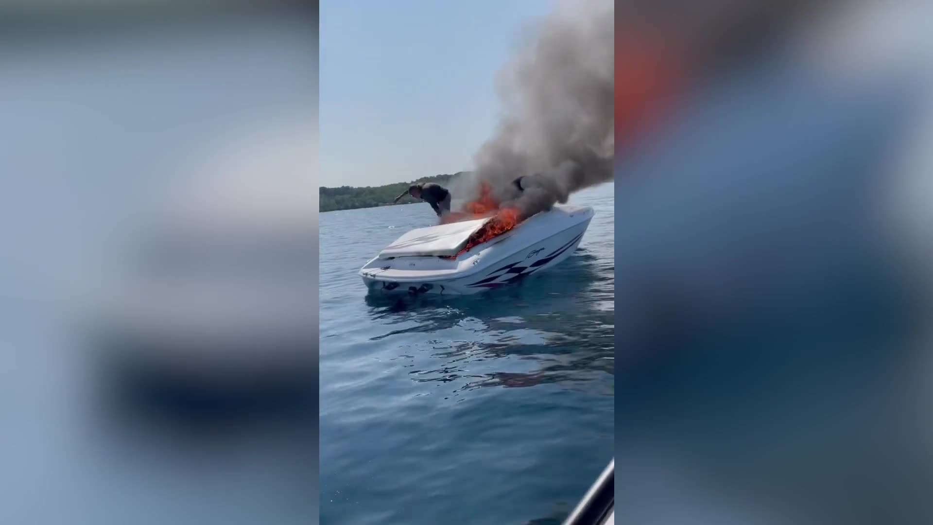 'IT'S GONNA BLOW!': Two Men Escape Exploding Boat at Last Second in ...