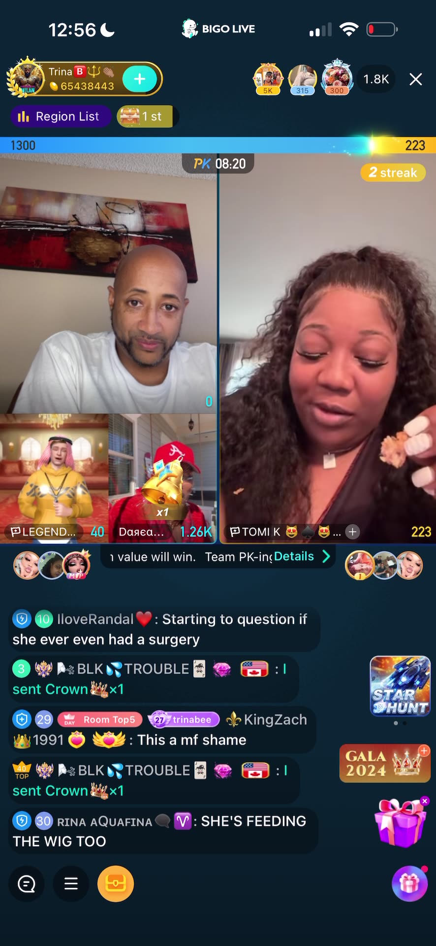 Goofball Lie Monkey Charles Sr.’s Queen can’t stop eating on live to ...