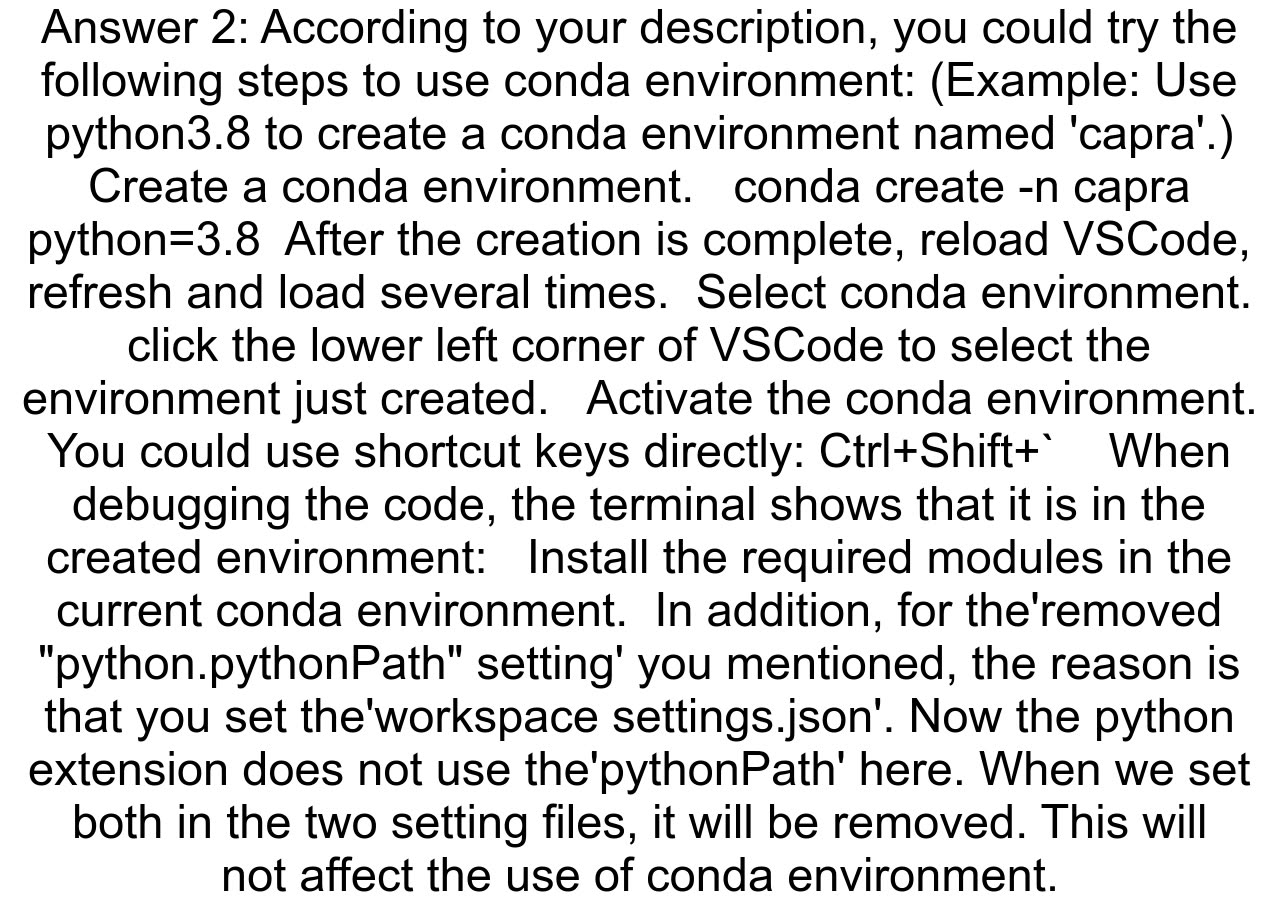 How do I activate my conda environment for VS Code python debugger and ...