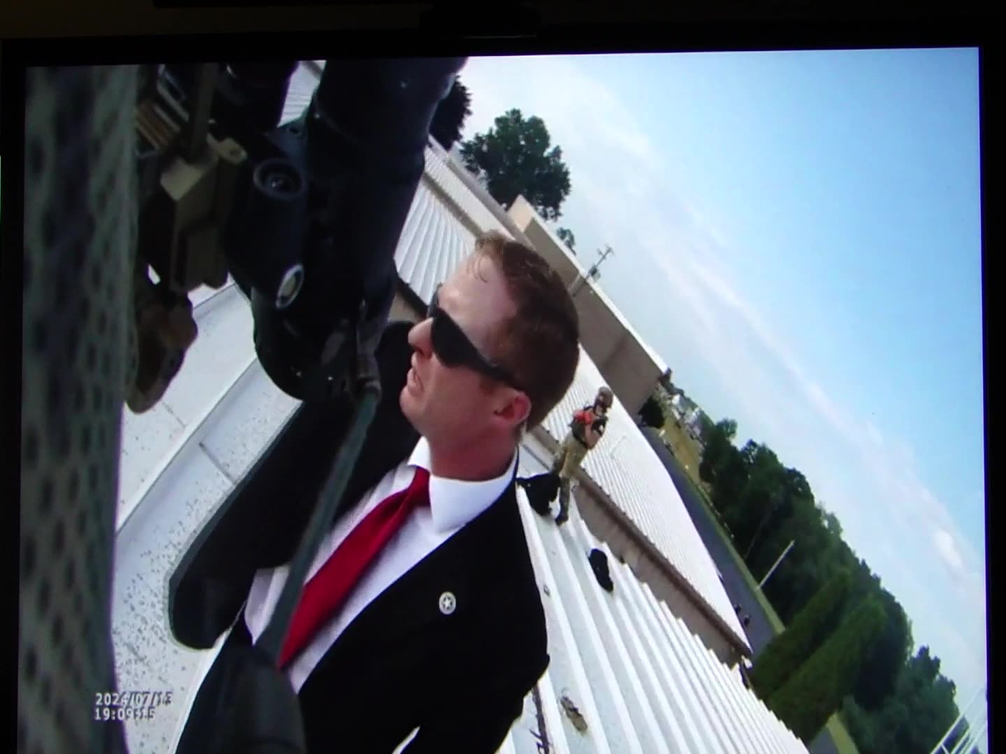 Body Camera footage on the roof with the shooter after everything was ...