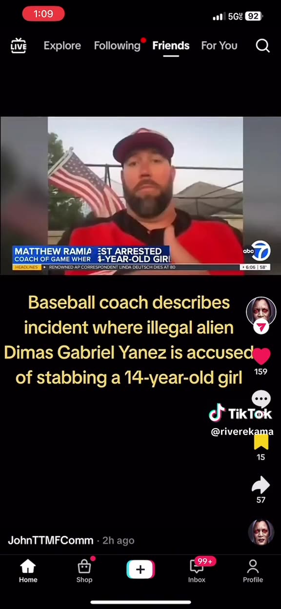 Illegal Alien Dimas Gabriel Yanez is accused of stabbing a 14-year-old girl