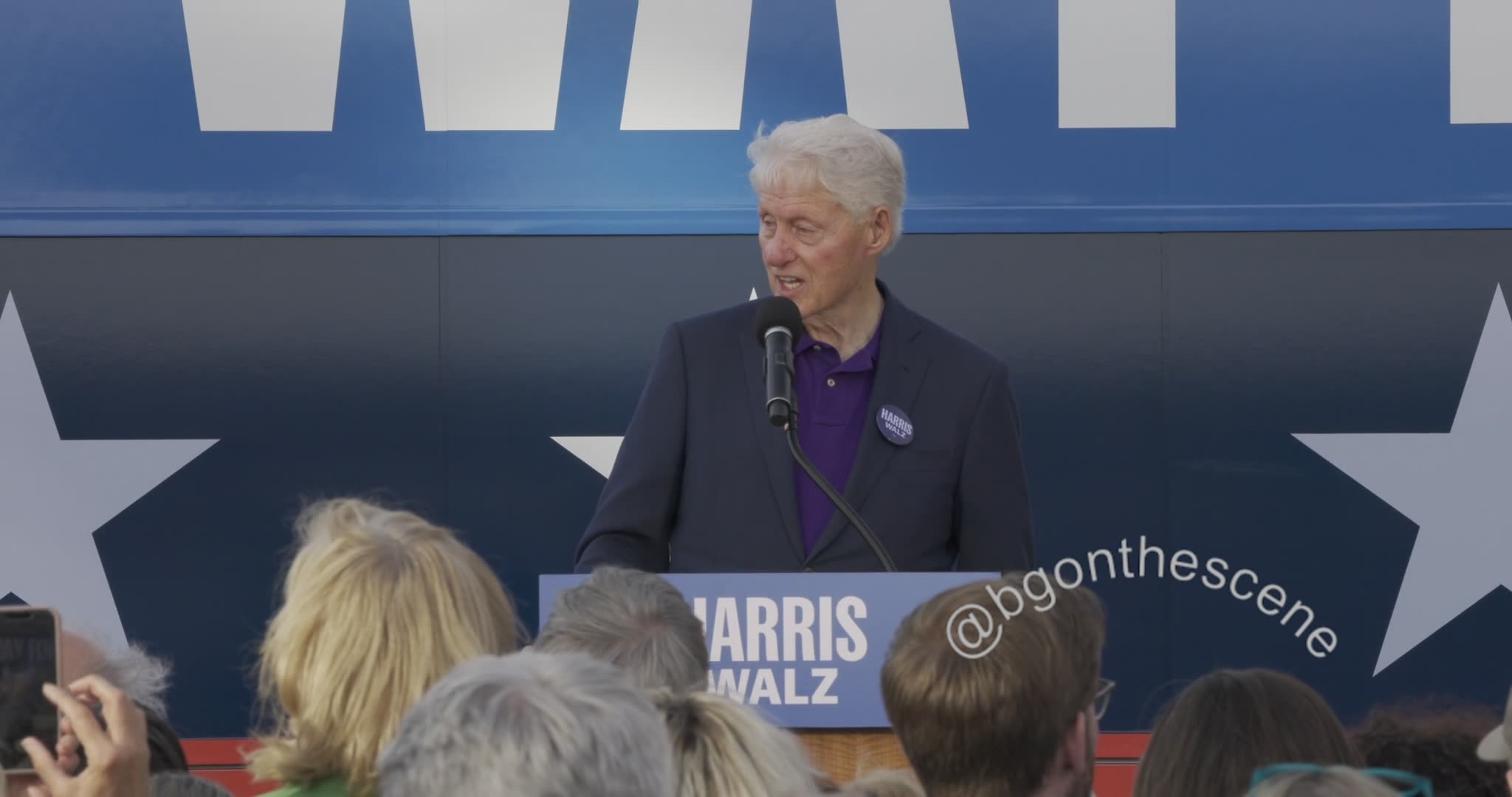 Bill Clinton Campaigns for Kamala Harris in Benton Harbor, Michigan
