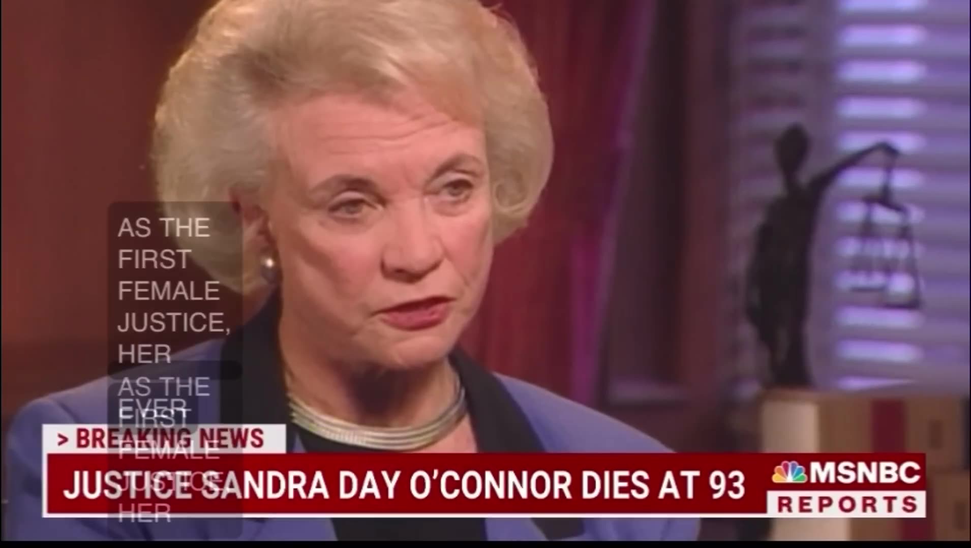 Sandra Day O’Connor, the first female Supreme Court justice, dead at 93