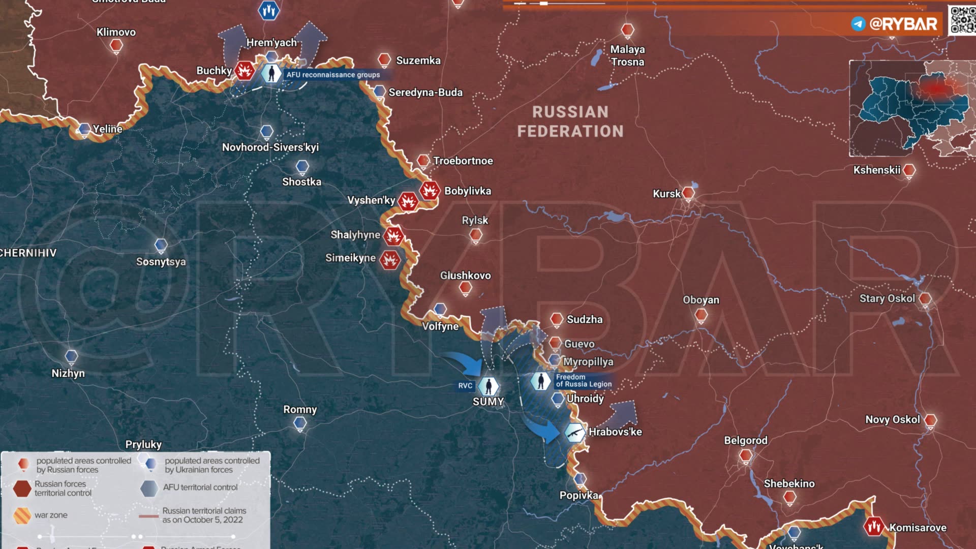 Ukraine War, Rybar Map for September 30th, 2023 Ukraine Starts Kherson ...
