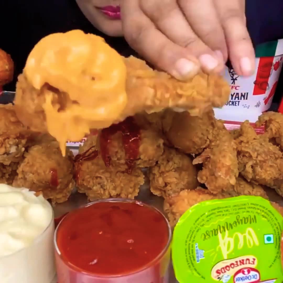 ASMR EATING KFC WHOLE MENU,CHICKEN LEG PIECE,ZINGER BURGER # ...