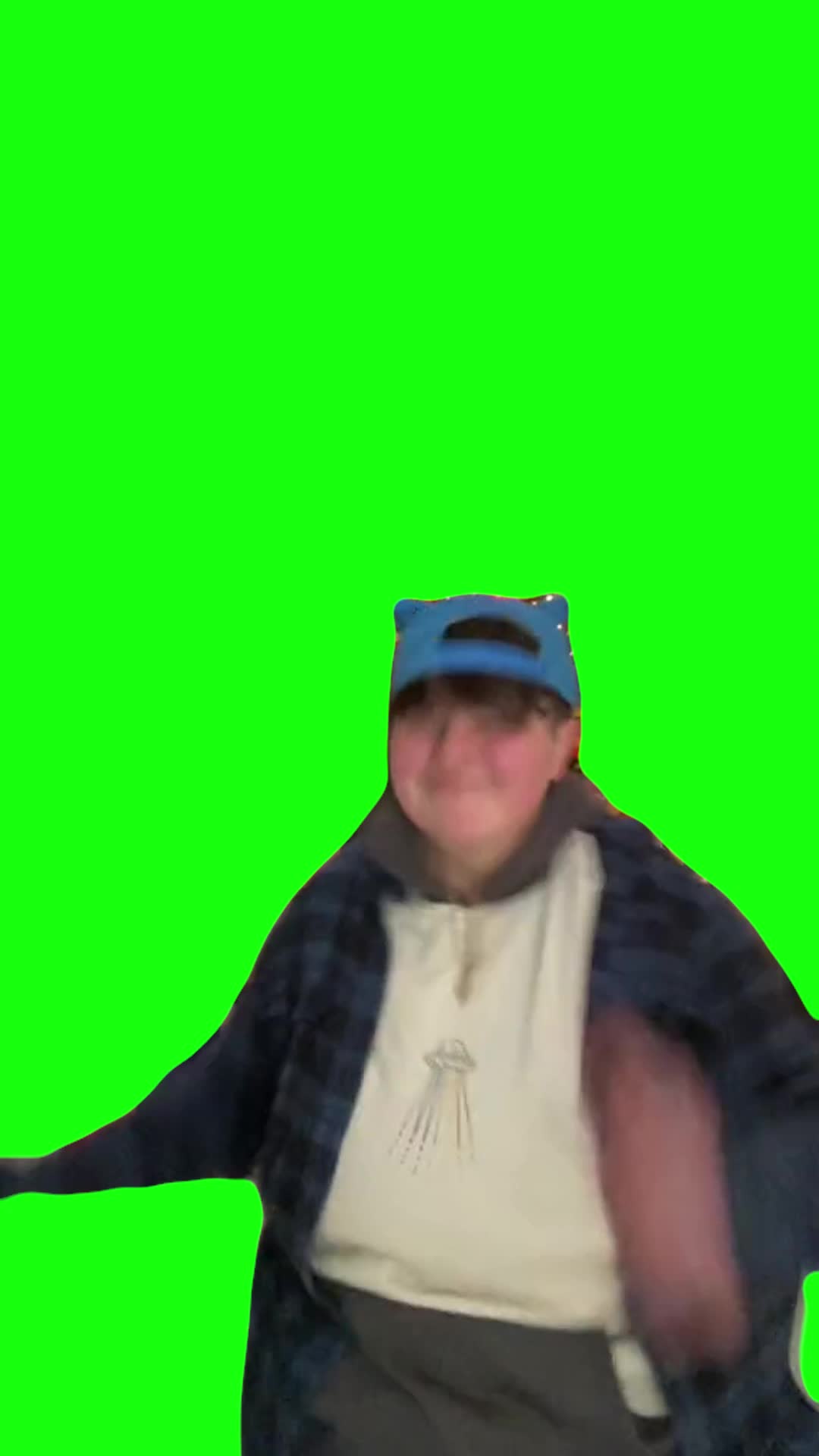 Cringe TikToker Dances to the Bluey Theme Song (fuzzz99) Green Screen