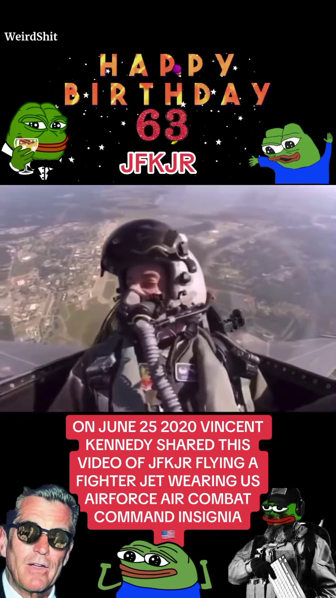 ON 6-25-20 VINCENT KENNEDY SHARES THIS VIDEO OF 🇺🇸JFK JR FLYING A ...