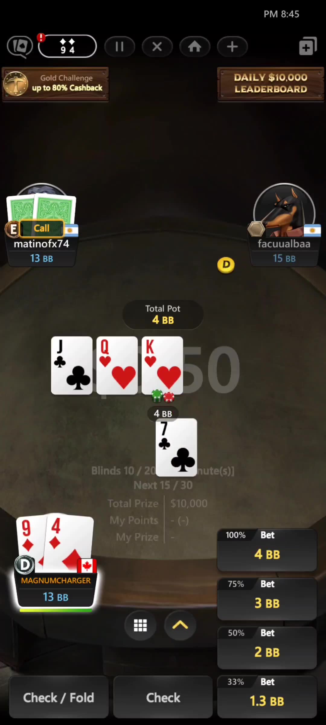 To bluff or not to bluff spin&go 38