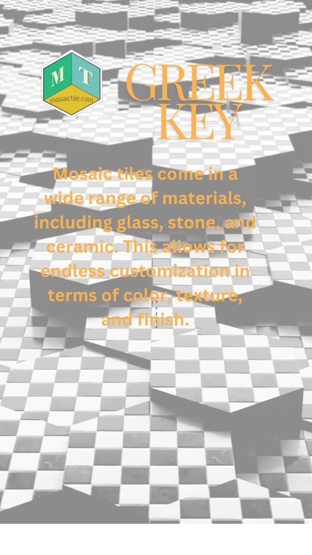 Elegant Greek Key Mosaic Tiles - Timeless Design for Your Space