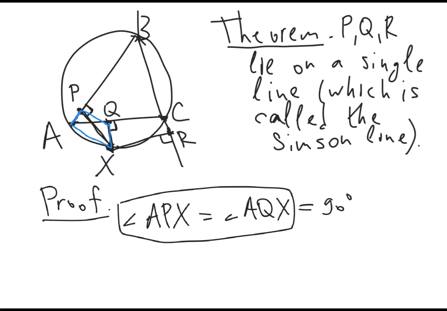 The Simson line | plane geometry | intermediate level