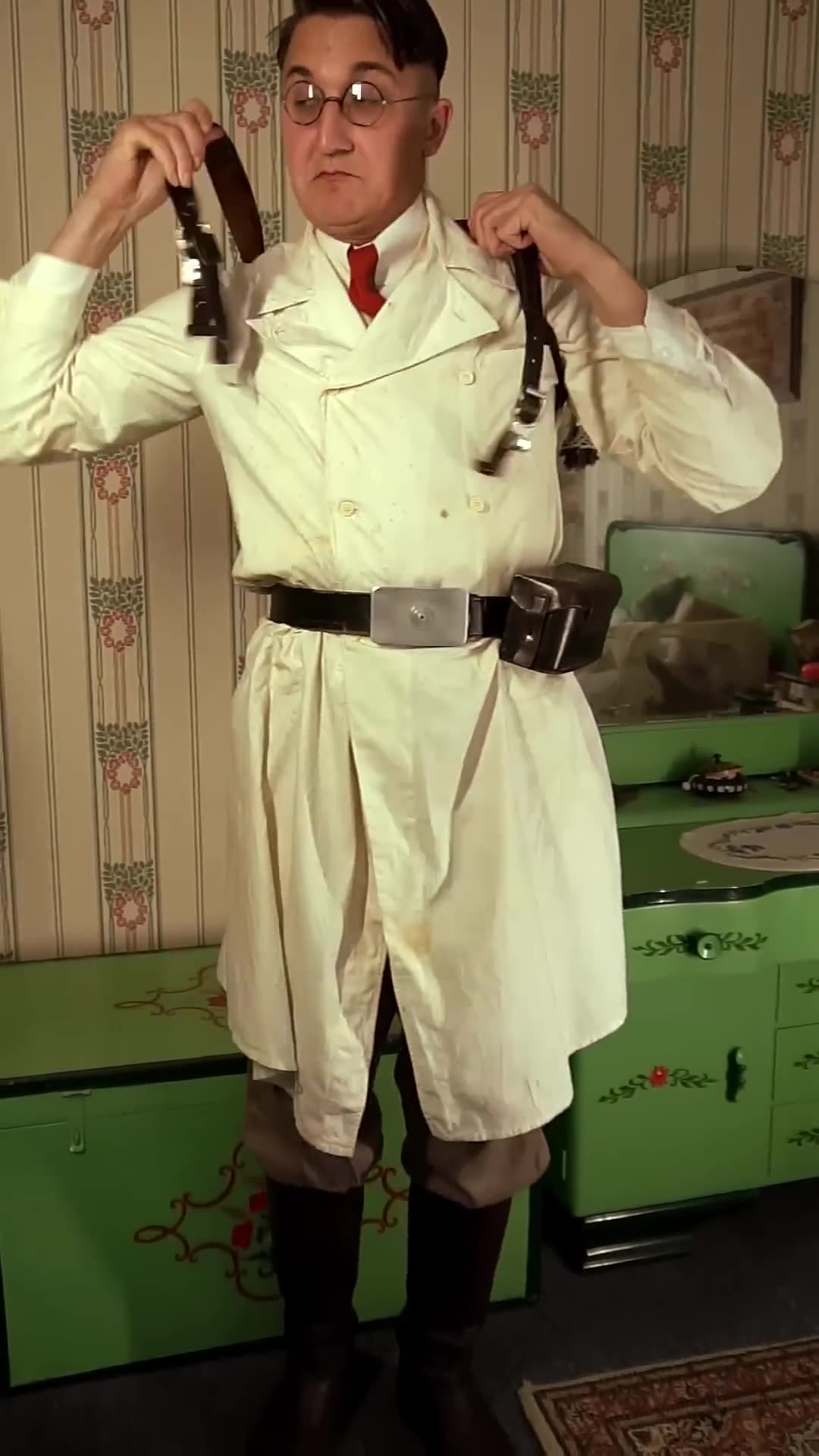 Improvised vintage TF2 Medic cosplay