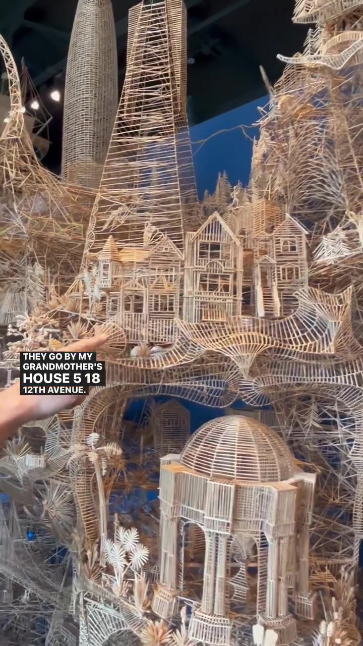 Huge toothpick sculpture