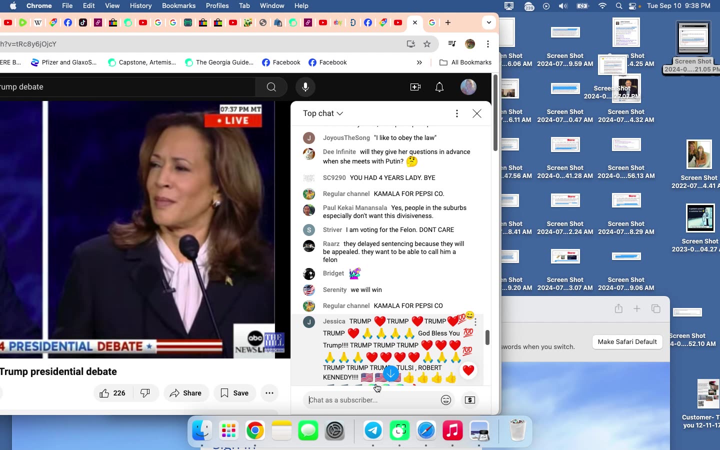 Trump Harris Debate with Live Chat open. President Trump and Kamala ...
