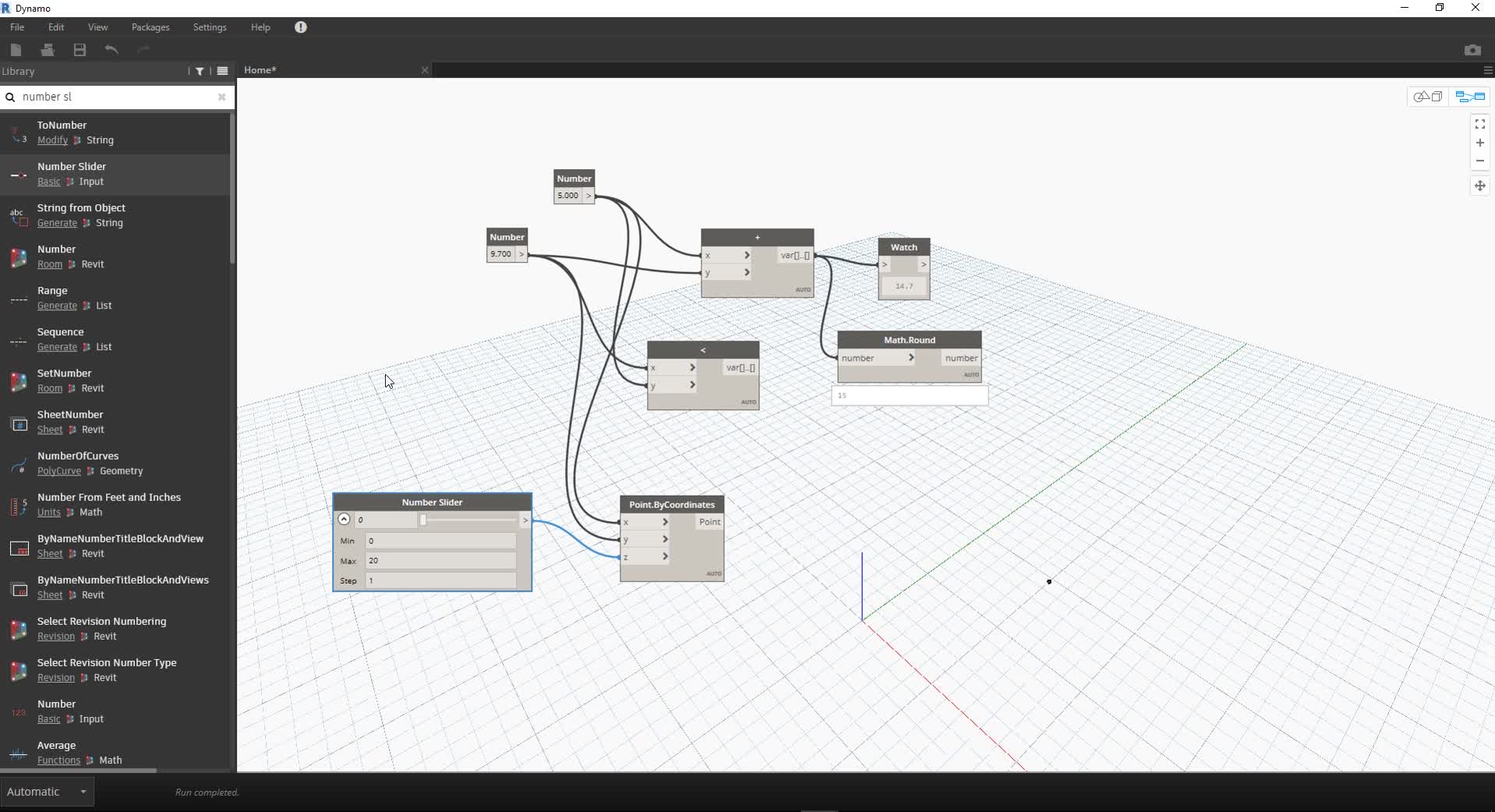 DYNAMO FOR REVIT_MATH FUNCTION