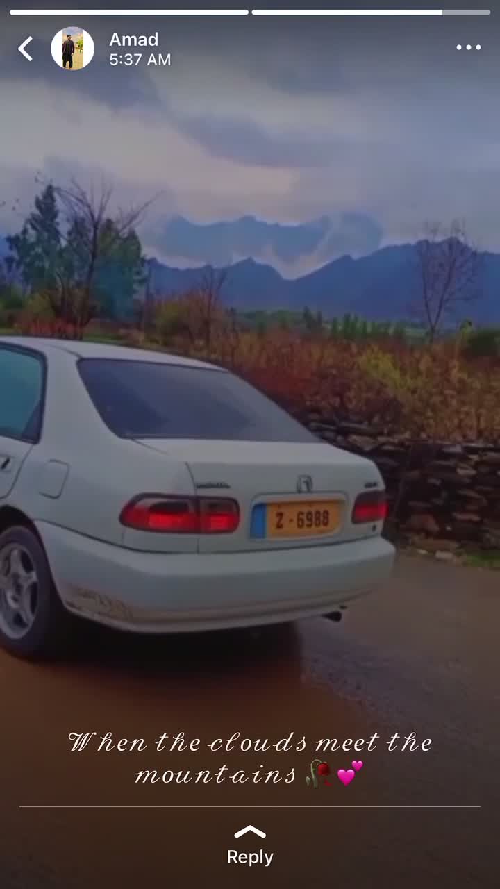 Clouds and mountains