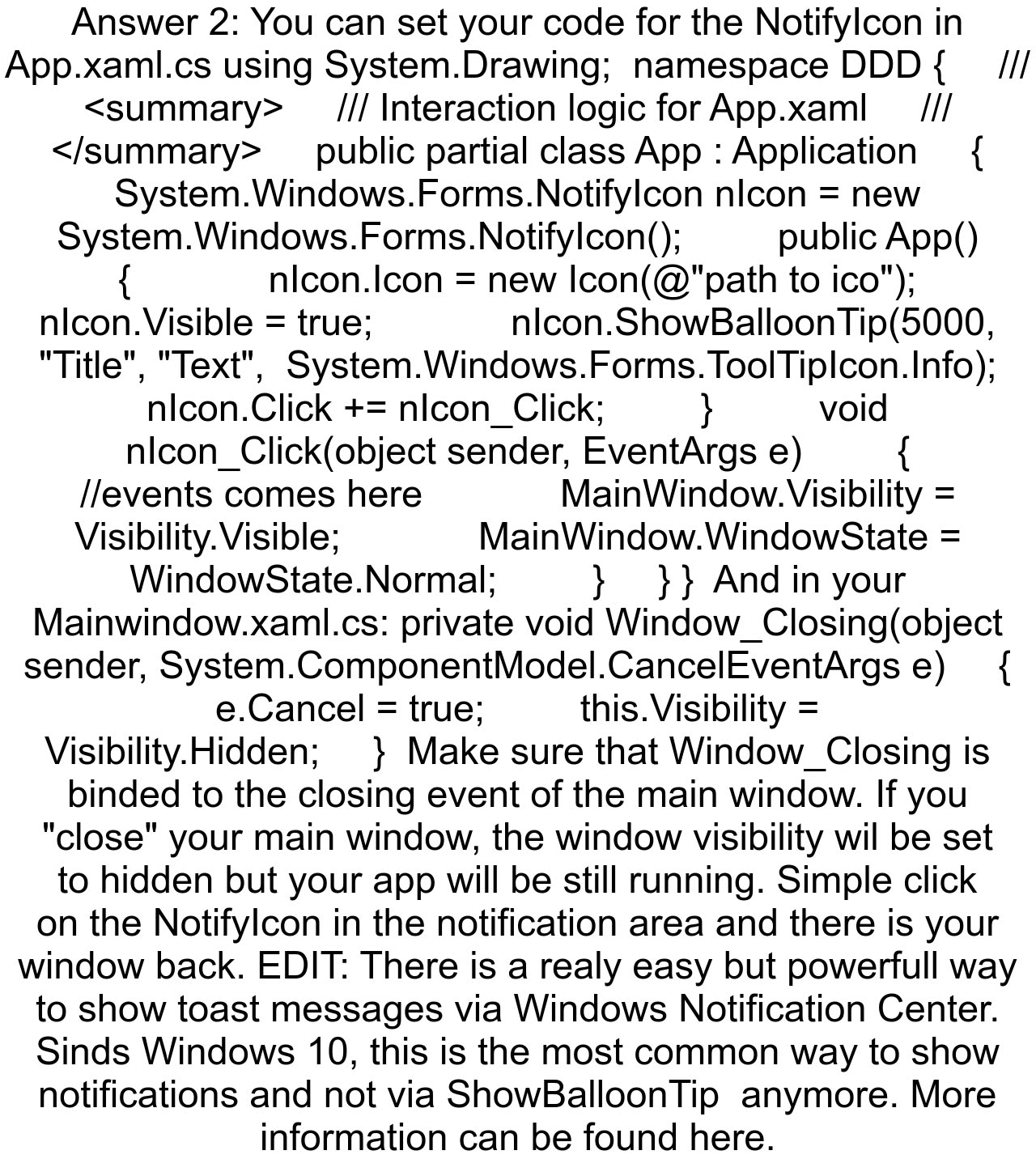 Can I use NotifyIcon in WPF