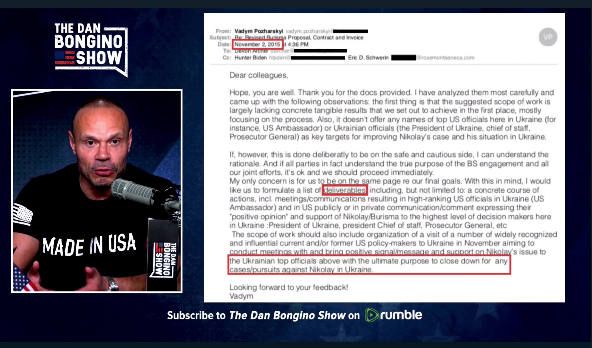 Bongino ::: Barisma / Ukraine BIDEN $BILLION firing an Ukrainian Official