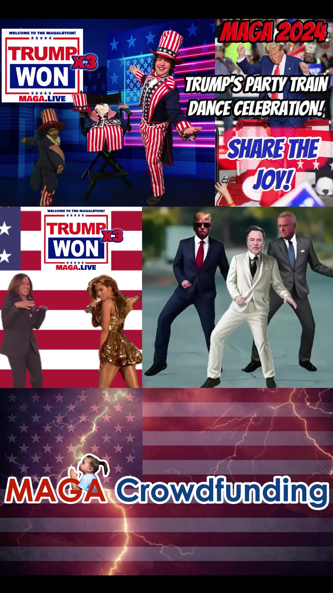Pt.8 Trump's Party Train Dance Celebration "Trump Won" MAGA Dance ...
