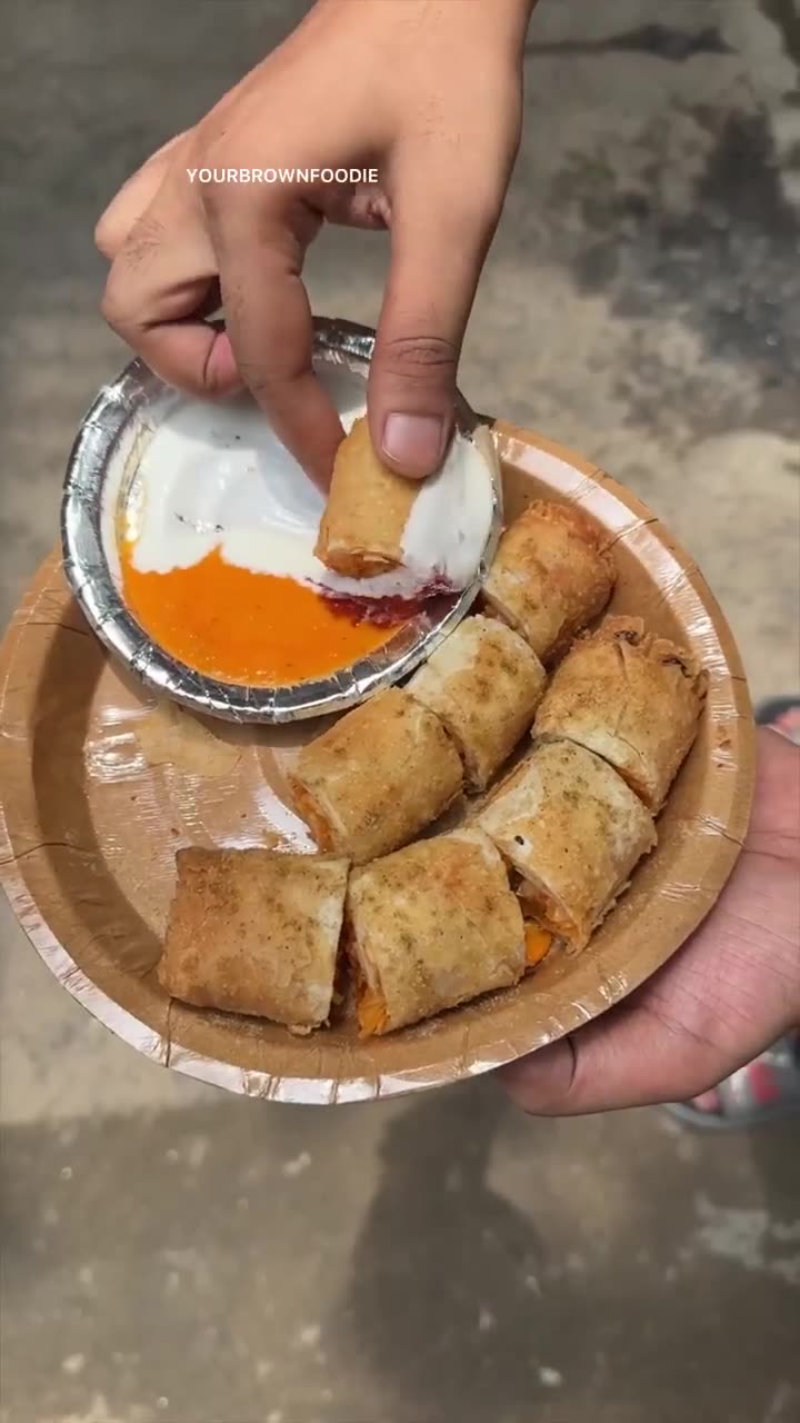 Indian street food spring rolls recipe