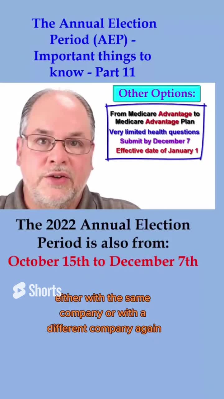 Part 11 - What you need to know about the Medicare Annual Election period.