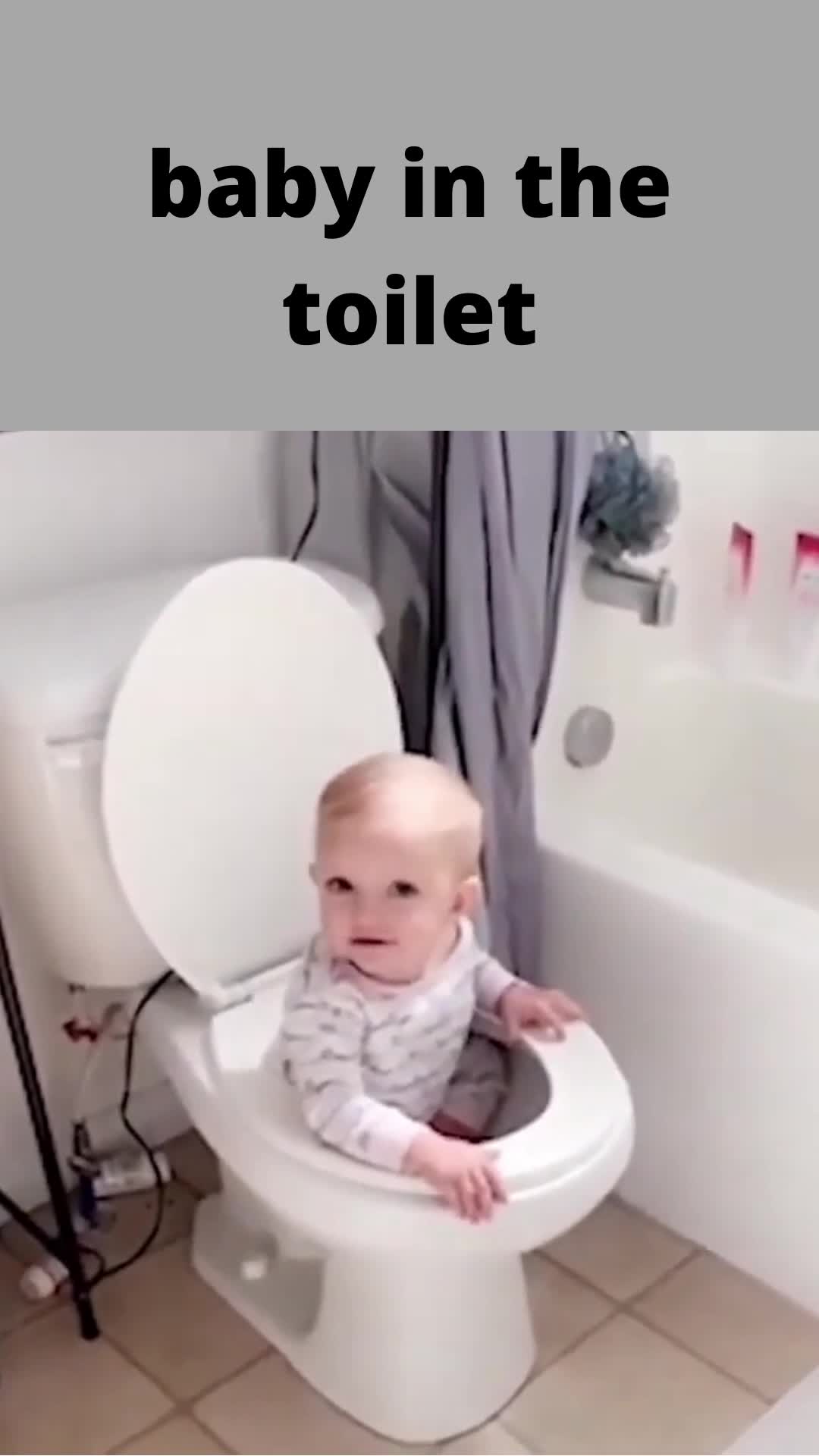 baby in the toilet