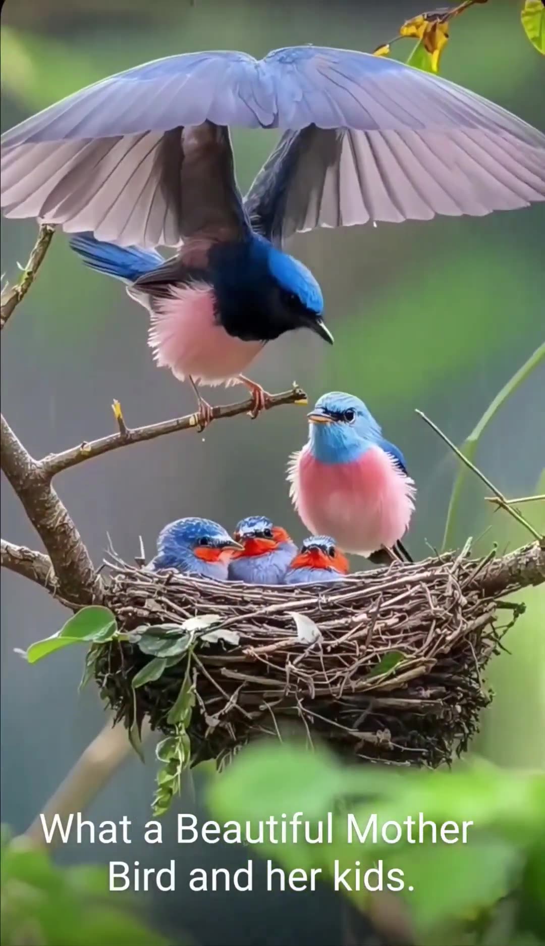 Beautiful Mother Bird Protecting Her Kids A Heartwarming Moment!