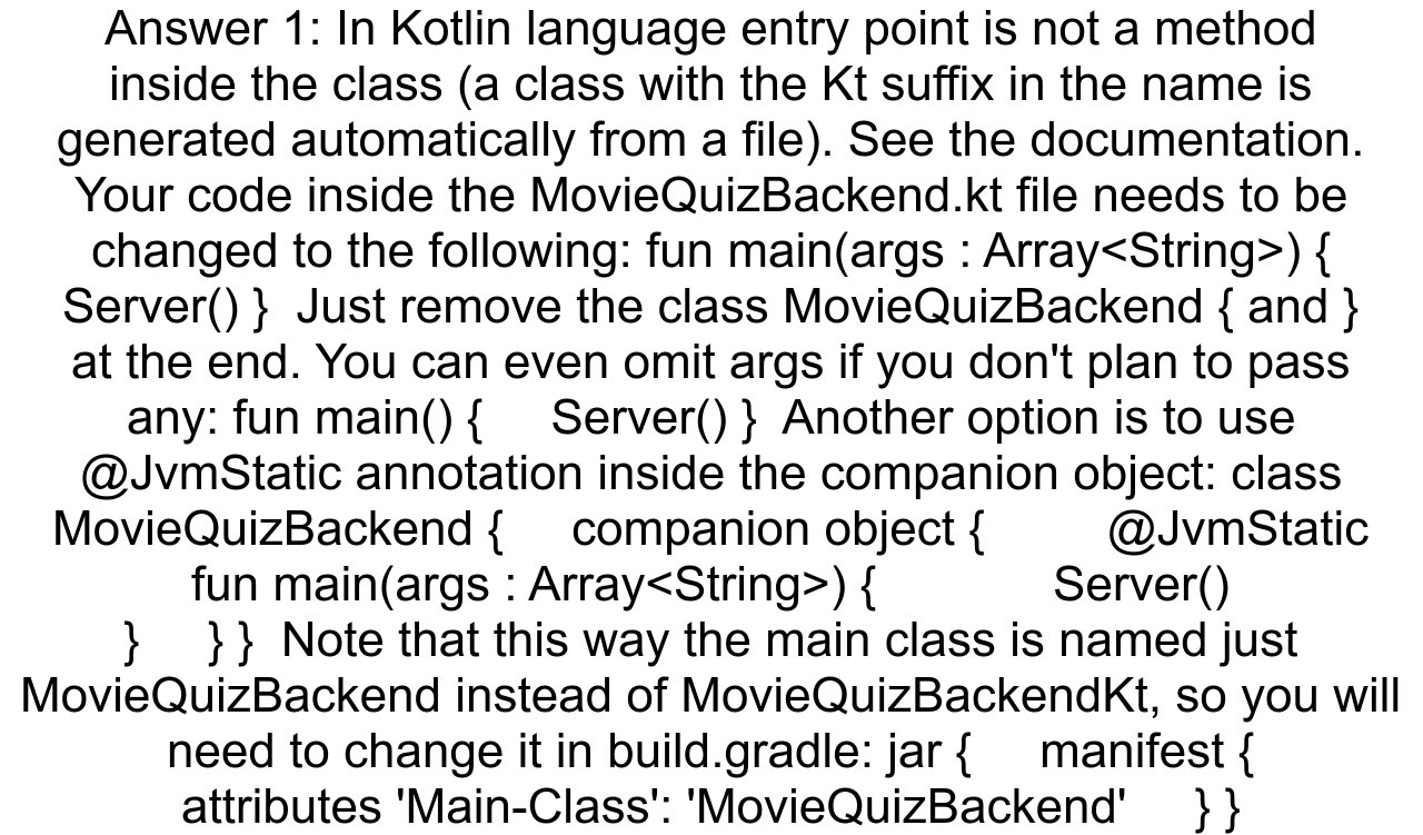 IntelliJ IDEA How to specify main class in Kotlin