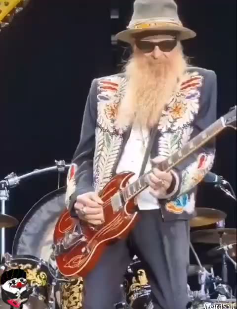 Nothing unusual just the bassist of ZZ Top performing on a 17-string ...