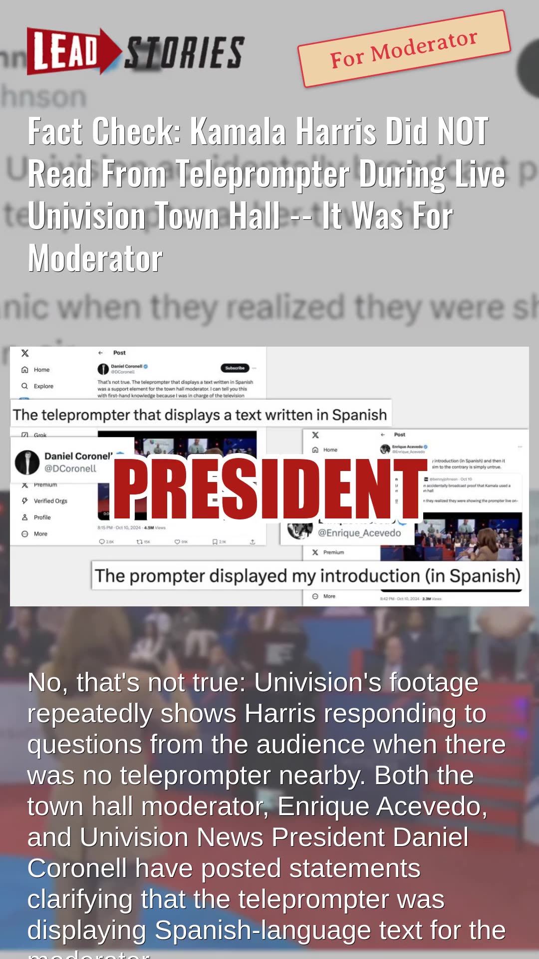 Fact Check: Kamala Harris Did NOT Read From Teleprompter During ...