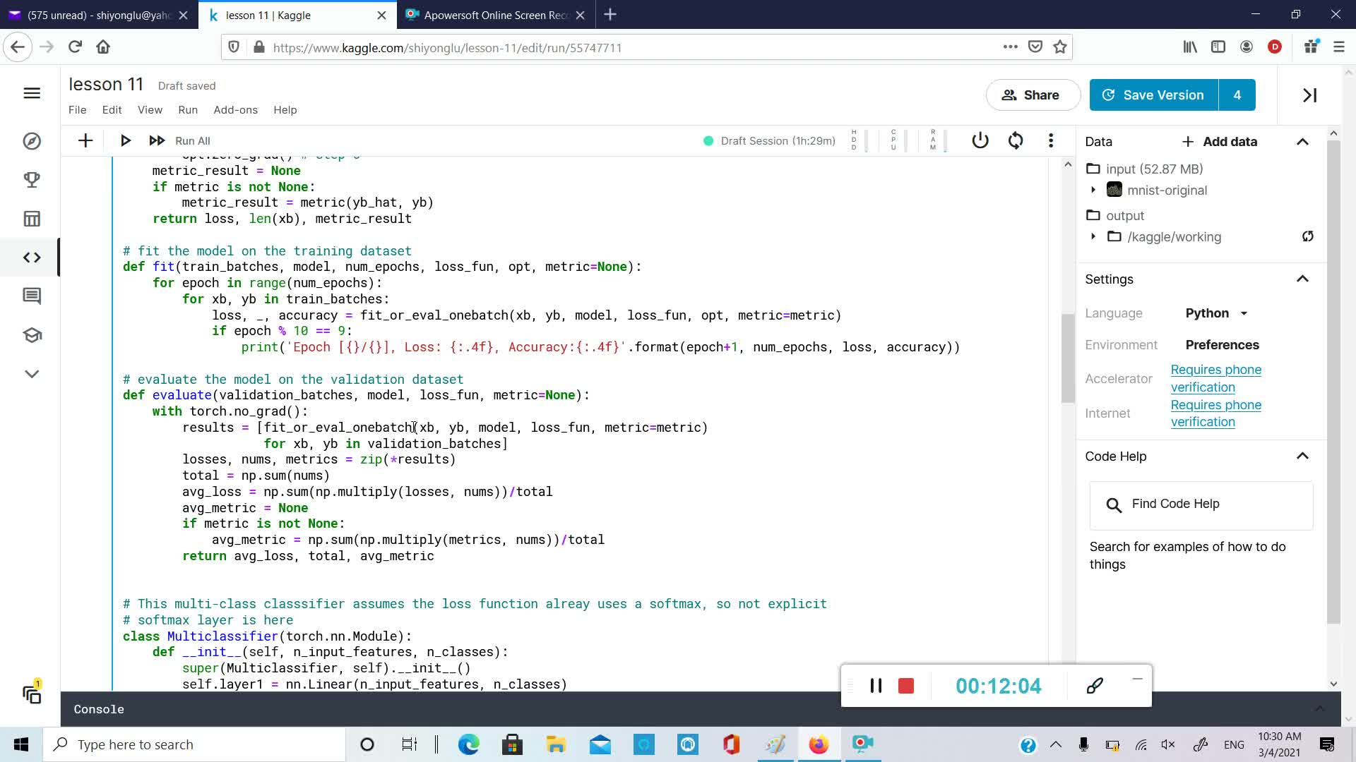 Tutorial 8: Handwritten digit image classification using a logistic ...