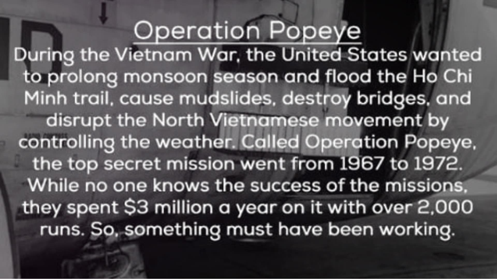 Operation Popeye The Secret Weather War 1967-1972
