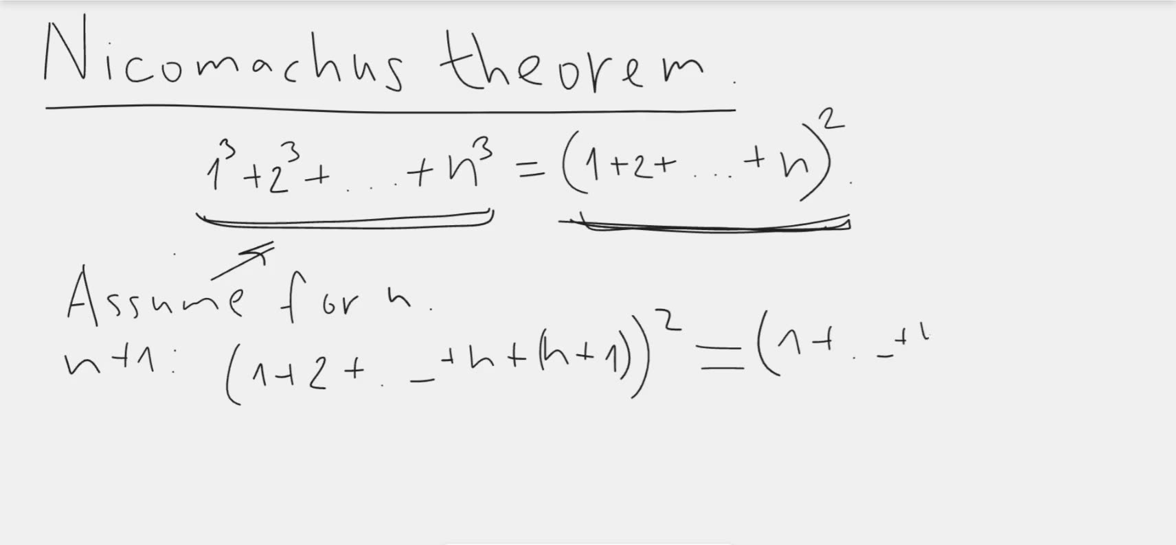Nicomachus theorem