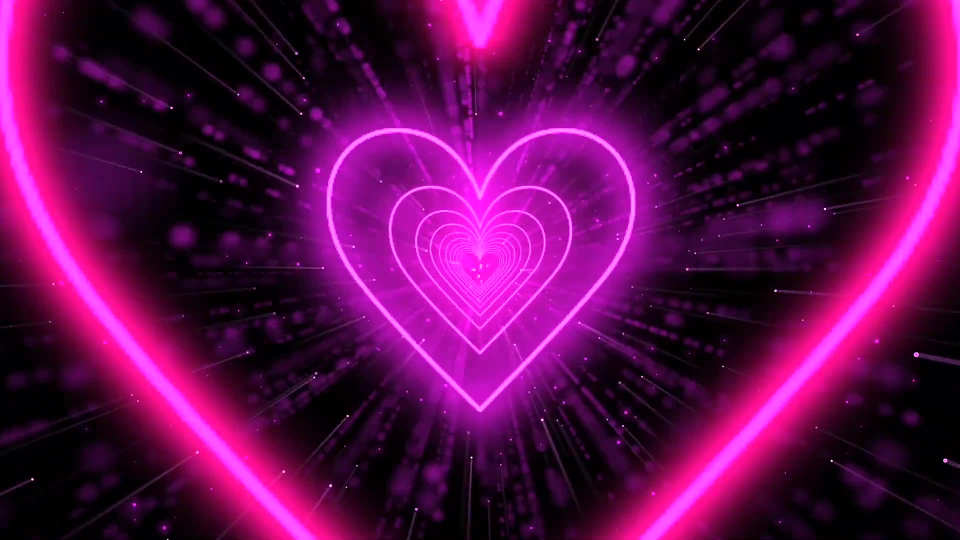 222. Love Heart Screen💖Animation Video Neon Heart Background Video ...