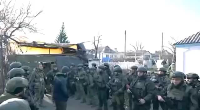 Fighters of the Chechen Akhmat regiment